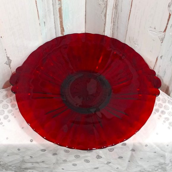 Anchor Hocking | Accents | Vintage Anchor Hocking Ruby Red Serving Dish ...